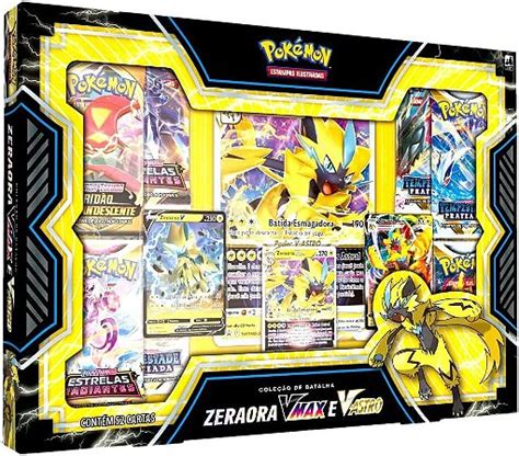Pokémon Box Coleção de Batalha Zeraora Vmax e V Astro Copag Star