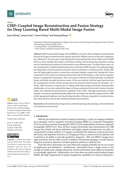 PDF CIRF Coupled Image Reconstruction And Fusion Strategy For Deep