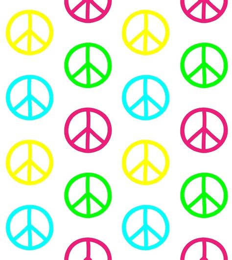 Premium Vector Seamless Pattern Of Peace Symbols