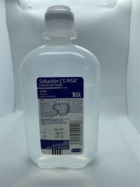 Solucion Cs Pisa Cloruro De Sodio 0 9 250 Ml Mercado Libre