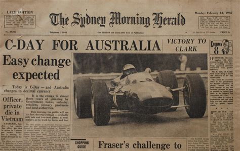50 Years Ago Newspaper Headlines 14 February 1966 The Australian Coin