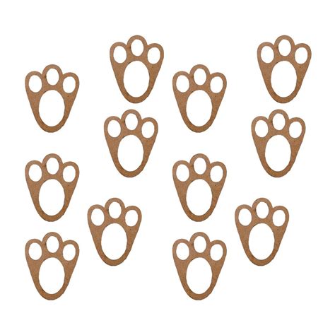 20 Pegadas Coelho Caça Aos Ovos Coelhinho da Páscoa MDF Peças Para