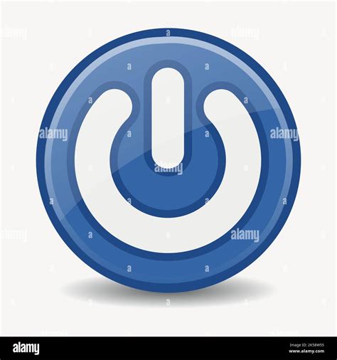 Icono del botón de encendido clipart vector de ilustración de la señal