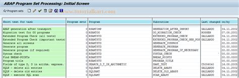 Samt Sap Tcode Abap Program Set Processing