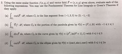 solved 2 using the same scalar function f x y z and
