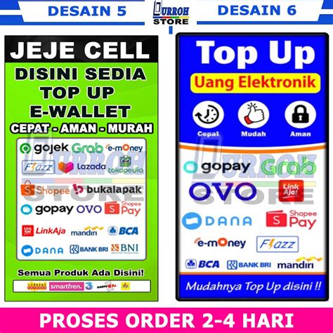 Jual SPANDUK BANNER USAHA TOP UP ATAU PEMBAYARAN Shopee Indonesia