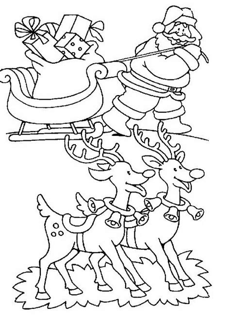 Disegni Babbo Natale Disegno Babbo Natale Con Renne