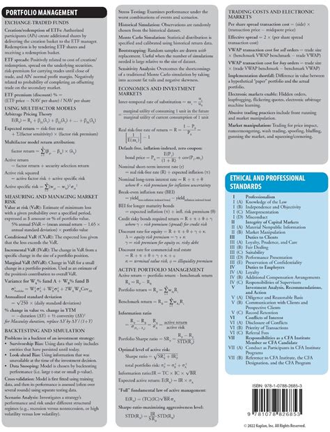 Cfa Level Schwesernotes Quicksheet Asakusa Sub Jp