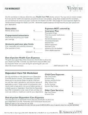 Fillable Online Dependent Care Fsa Worksheet Fax Email Print Pdffiller
