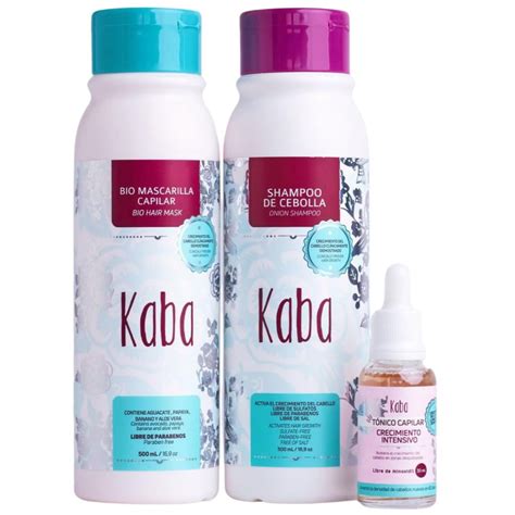 KABA Kit Intensivo Shampoo de Cebolla Bio Mascarilla y Tónico para