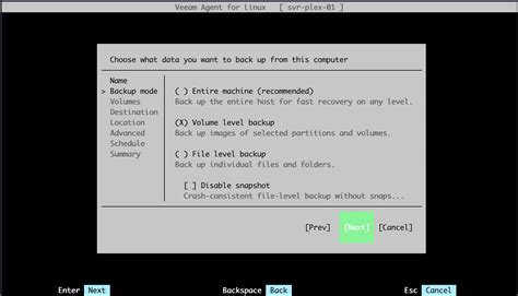 Installing The Veeam Agent For Linux
