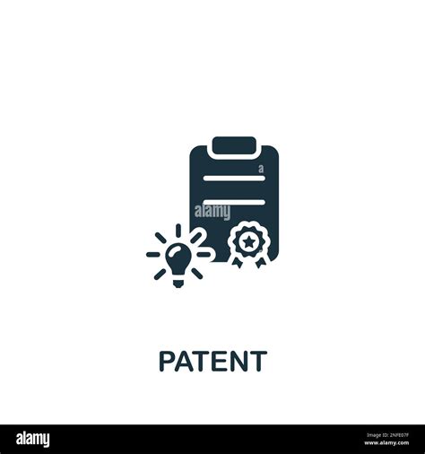 Patent Icon Monochrome Simple Sign From Intellectual Property