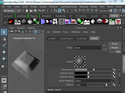 maya 2016 blinn shader not working as expected in viewport 2 0 autodesk community