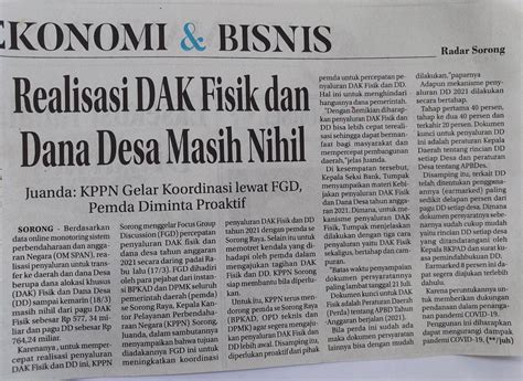 Realisasi DAK Fisik Dan Dana Desa Masih Nihil