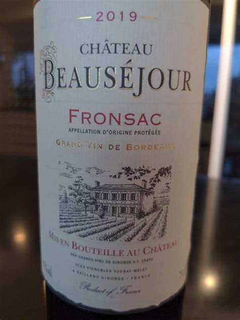 2019 Château Beauséjour Fronsac Cuvée Prestige France Bordeaux