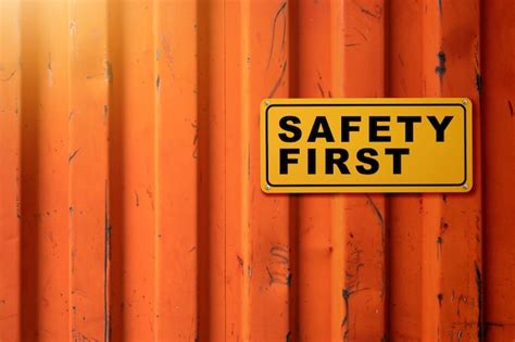 Premium Photo Yellow Sign With Safety First Text