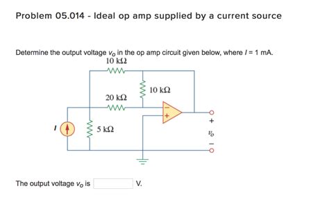 Solved Determine The Output Voltage V O In The Op Chegg