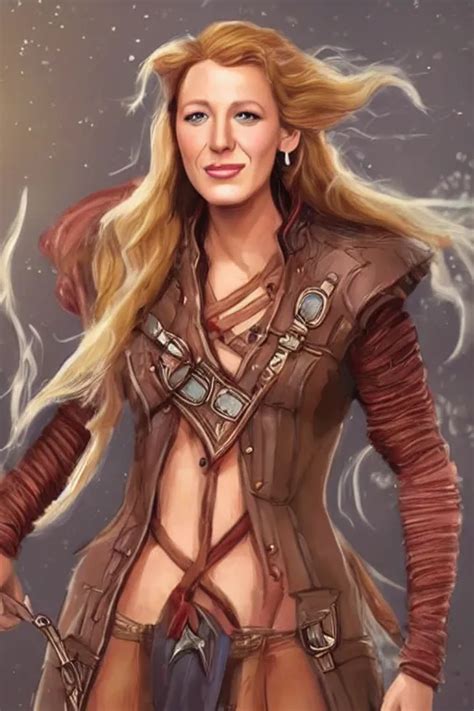 Blake Lively Portrait As A Dnd Character Fantasy Art Stable Diffusion