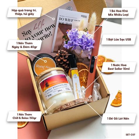 Set Quà Tặng Sinh Nhật Cho Nữ Bạn Trai Tự Chọn Nến Thơm Chill Dễ Ngủ