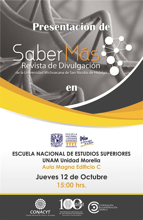 Presentación de La Revista de divulgación científica Saber Más UMSNH