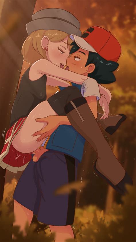 Ash Ketchum And Serena Pokemon And More Drawn By Greatm Danbooru