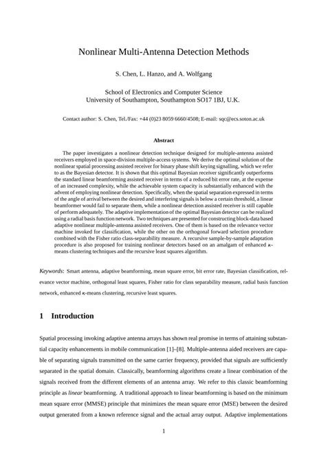 pdf nonlinear multi antenna detection methods · multiuser detection designed for code division