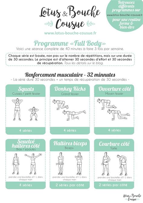 Programme Fitness Full Body La Maison Lotus Bouche Cousue