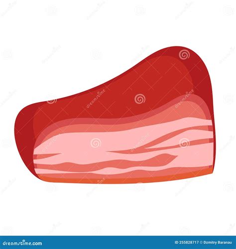 Deli Meat Ham And Salami Food Icon Isolated Cartoon Barbecue Steak