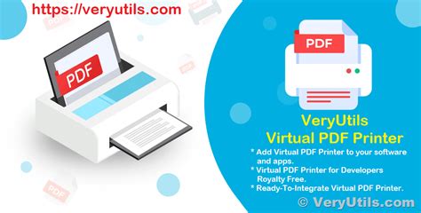 veryutils royalty free virtual pdf printer for windows 10 and 11 developers veryutils