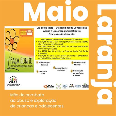 MAIO LARANJA SUA HISTÓRIA DE ORIGEM E AÇÕES REALIZADAS EM VARGINHA