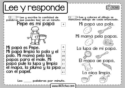 Fichas de Comprensión Lectora para Niños IMPRIMIBLES