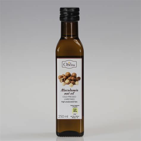 Olej z orzechów Macadamia zimnotłoczony nieoczyszczony Ol Vita 250ml