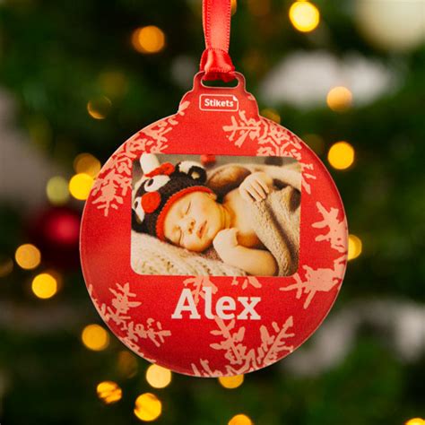 Bola De Navidad Personalizada Con Foto Y Marco Stikets