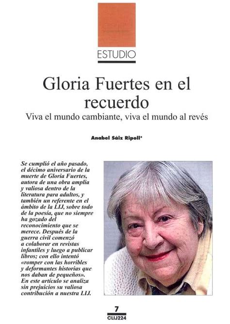 Gloria Fuertes En El Recuerdo Viva El Mundo Cambiante Viva El Mundo