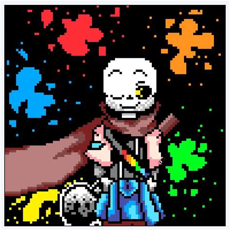Pixel Art Ink Sans Undertale Amino