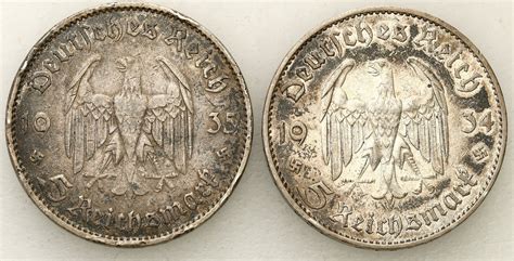Niemcy III Rzesza 5 marek 1934 35 A Kościół 2 szt archiwum niemczyk pl