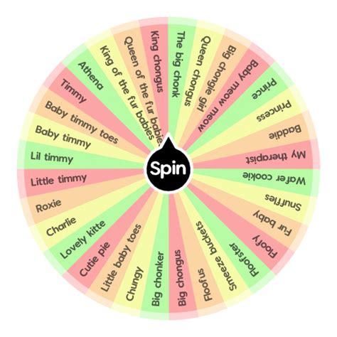 Cat Names Nicknames Spin The Wheel App