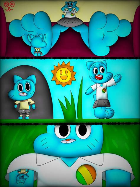 152505 Safe Artistdecimouse Gumball Watterson Tawog Nicole Watterson Tawog Cat