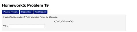 solved 1 point find the gradient ∇f of the function f