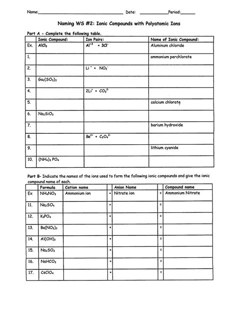 Worksheet Chemical Bonding Ionic And Covalent Answers Part Db Excel