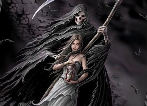 Anne Stokes Summon The Reaper Tip Female Reaper HD Wallpaper