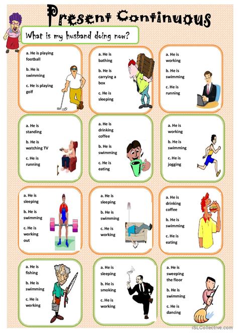 Present Continuous English Esl Worksheets Pdf Doc