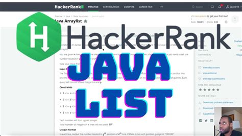 hackerrank java list youtube