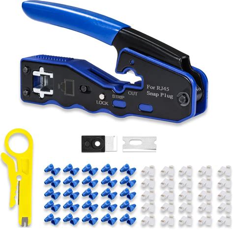 AVARTEK Pince à sertir RJ45 pour connecteurs CAT6a CAT6 CAT5e CAT5