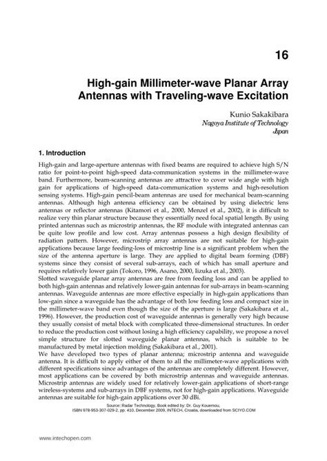 pdf high gain millimeter wave planar array antennas with dokumen tips