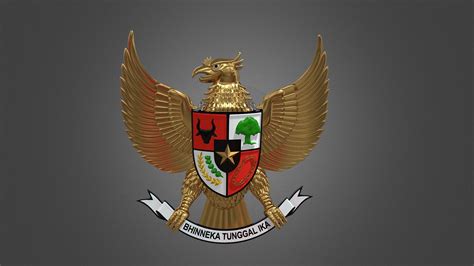 Garuda Pancasila National Emblem Of Indonesia 3D Model By Matra 3D