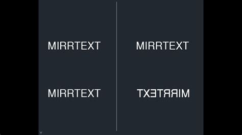 enable and disable mirror text effect in autocad mirrext command youtube
