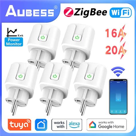 Aubess Wifi Zigbee Smart Plug Socket Eu A A With Power Monitor For