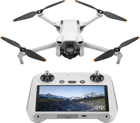 Dji Mini Drone And Remote Control With Built In Screen Dji Rc Gray
