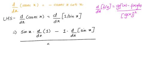 solved derivatives of other trigonometric functions verify the following derivative formulas